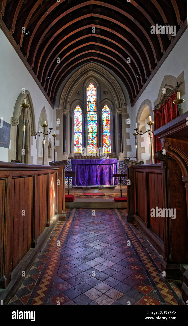 St james church glass spire hi-res stock photography and images - Alamy