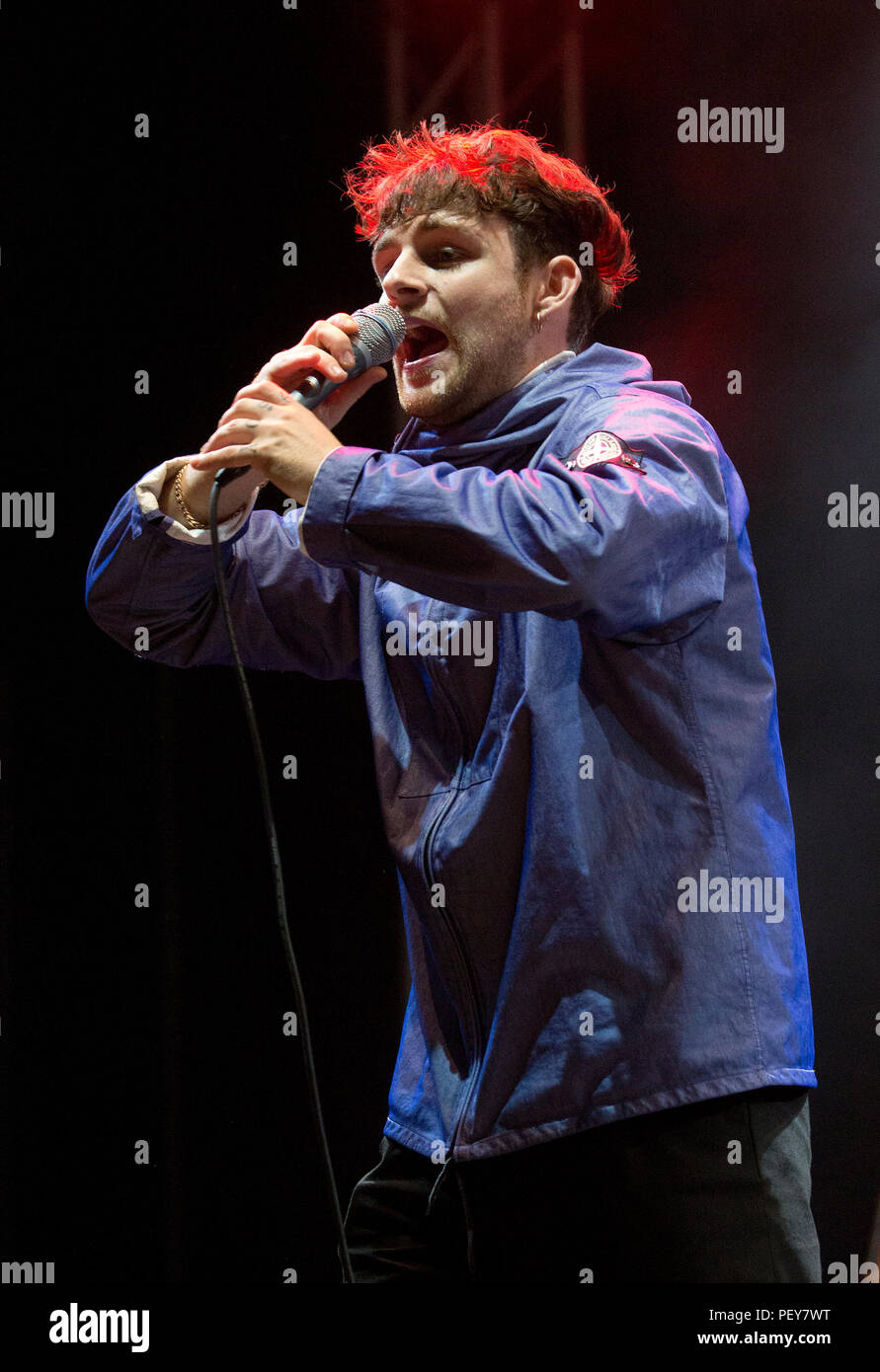 British singer Tom Grennan performing on the first day of Rize Festival ...