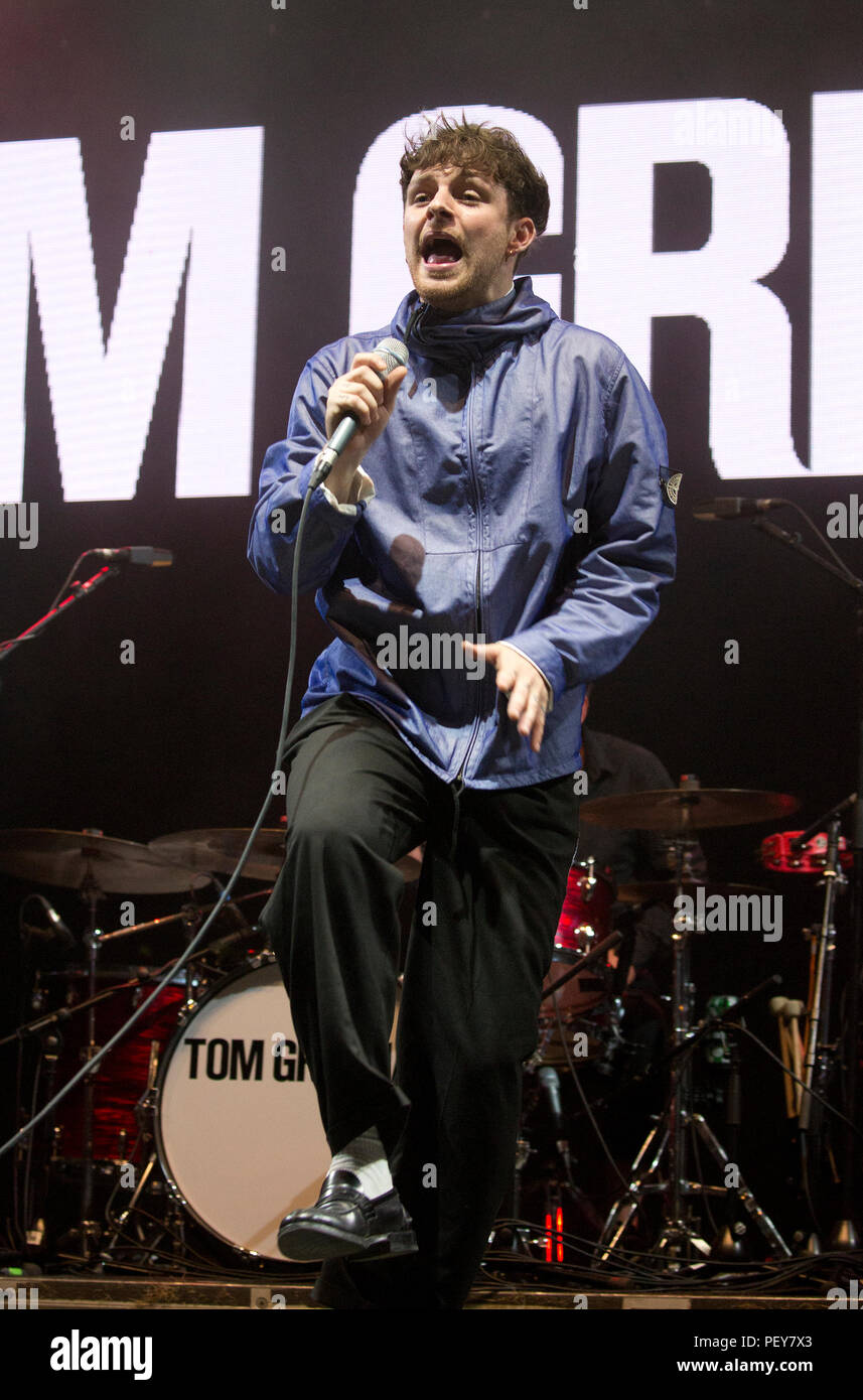 British singer Tom Grennan performing on the first day of Rize Festival ...