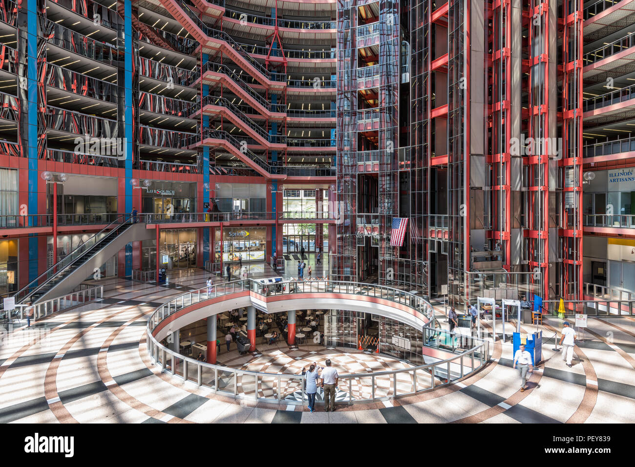 Interior atrium of the James R. Thompson Center - State of Illinois ...