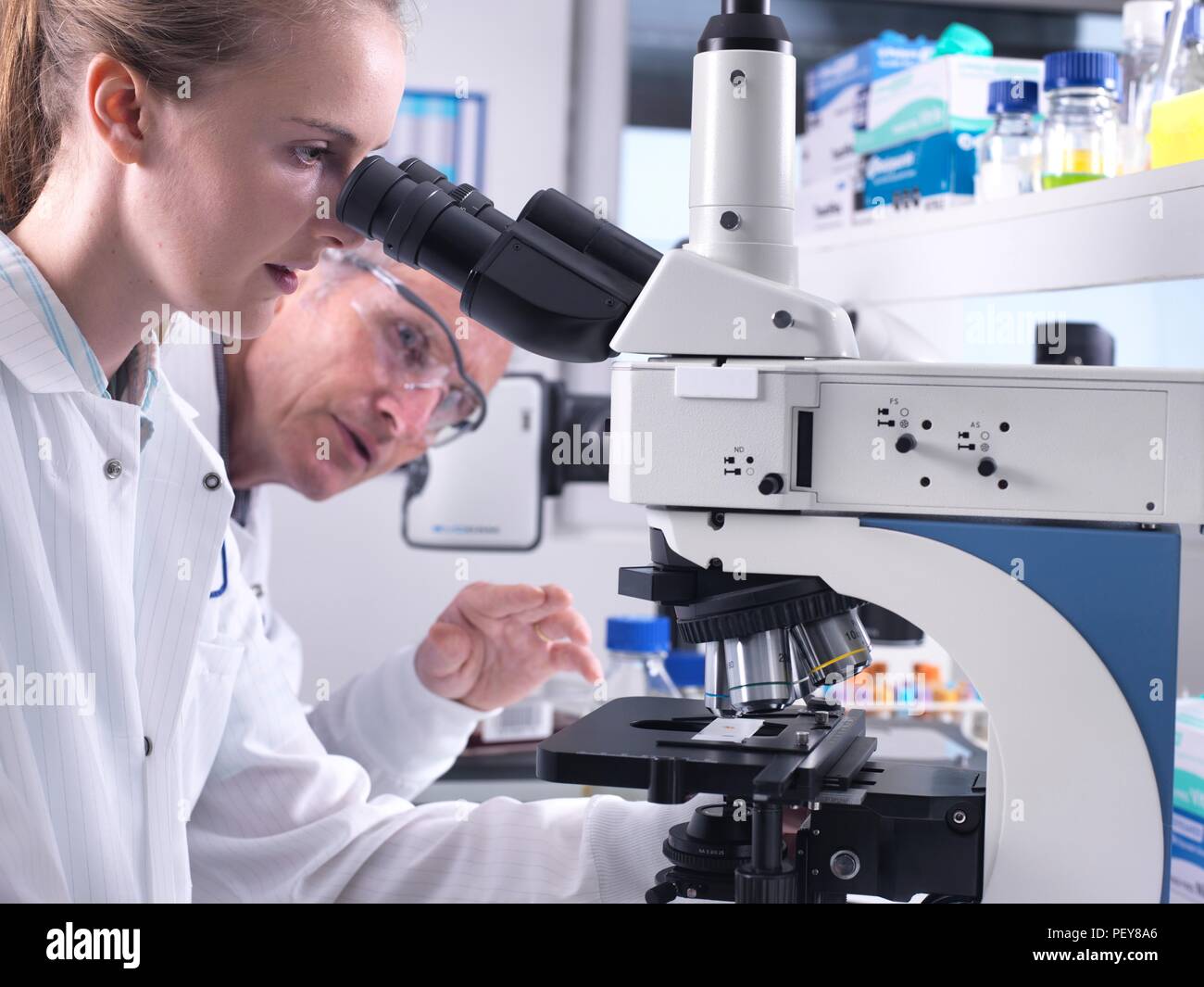 Microscope Viewing Lens High Resolution Stock Photography and Images ...