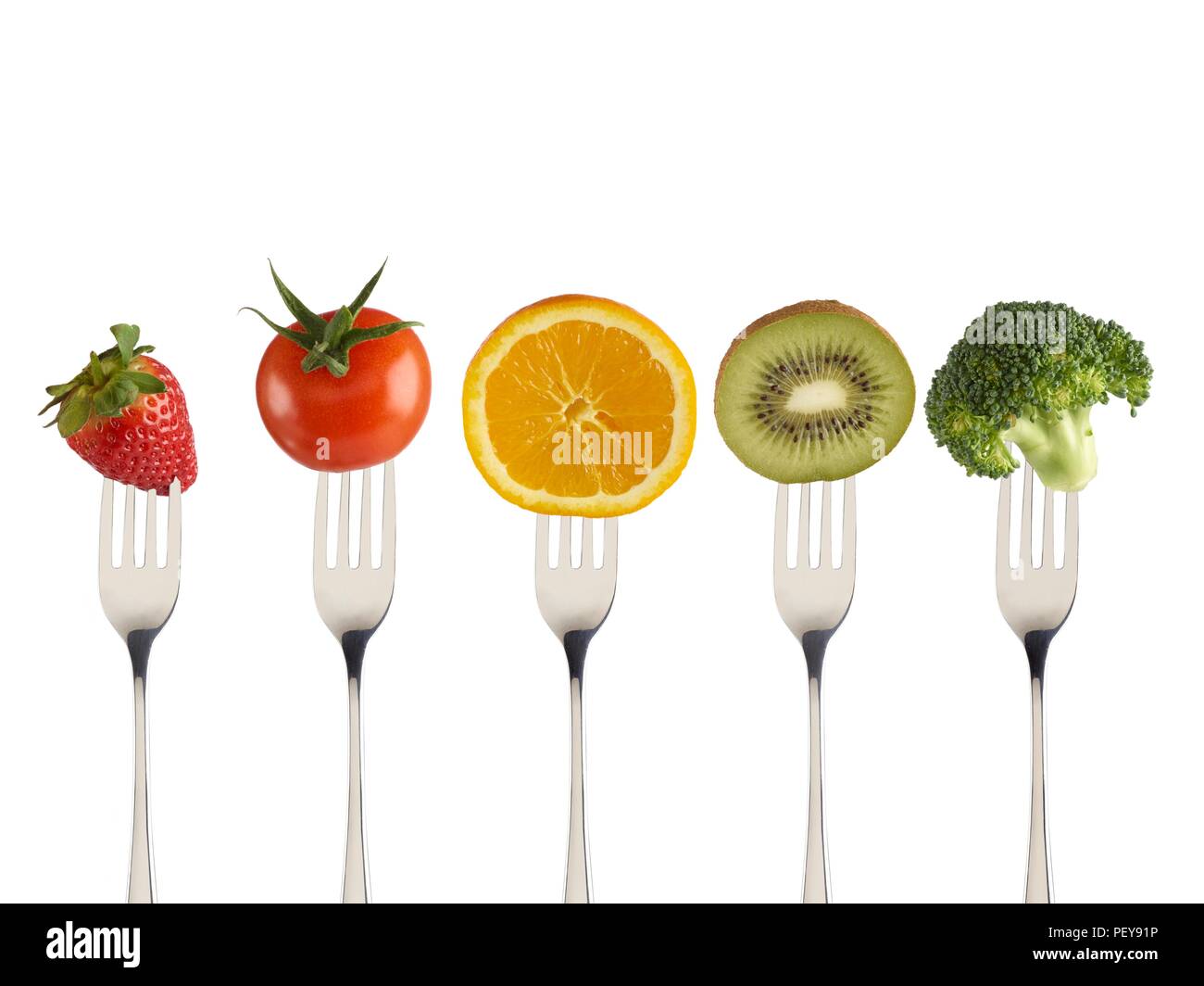 Kiwi fruit and fork Cut Out Stock Images & Pictures - Alamy