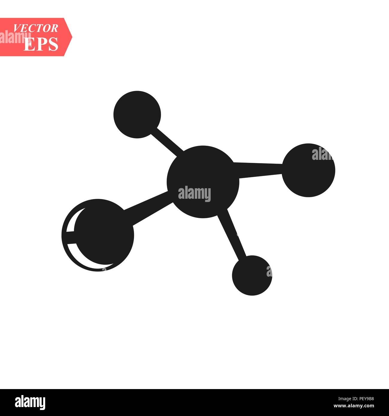 Chemical and physical atoms molecules icon eps10 Stock Vector Image ...
