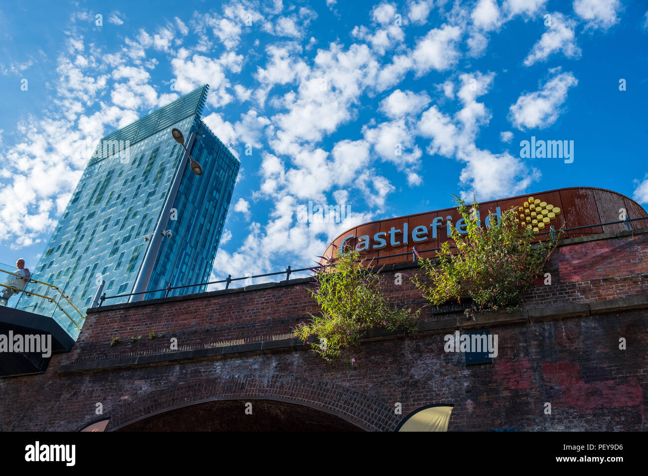 Manchester, United Kingdom - July 22, 2018: Castlefield and The Beetham ...