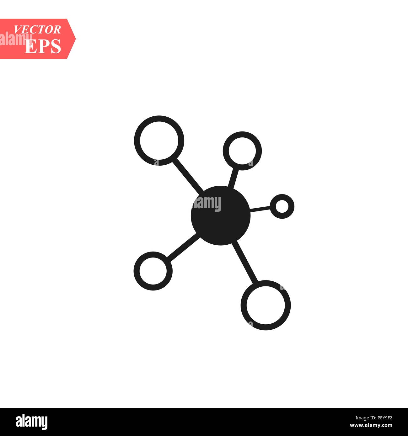 Chemical and physical atoms molecules icon eps10 Stock Vector Image ...