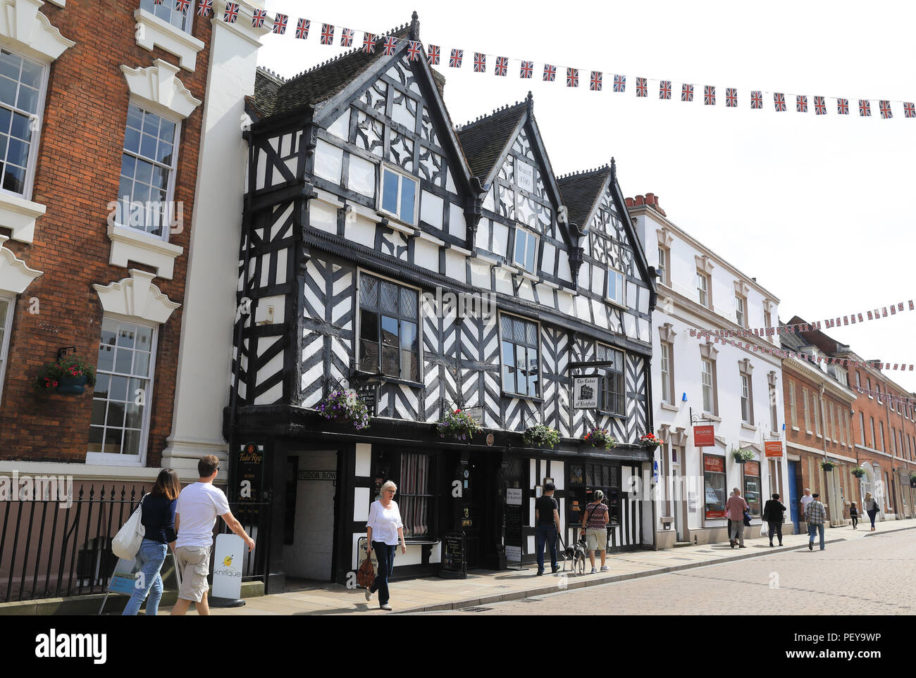 The Tudor of Lichfield cafe and pub, on Bore Street, in the city of ...