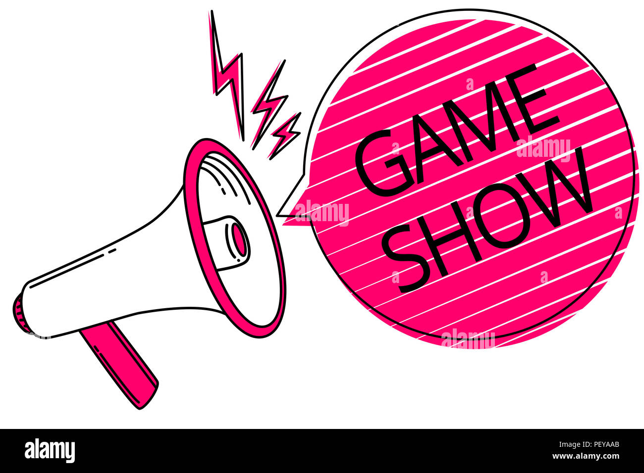 Text sign showing Game Show. Conceptual photo Program in television or ...