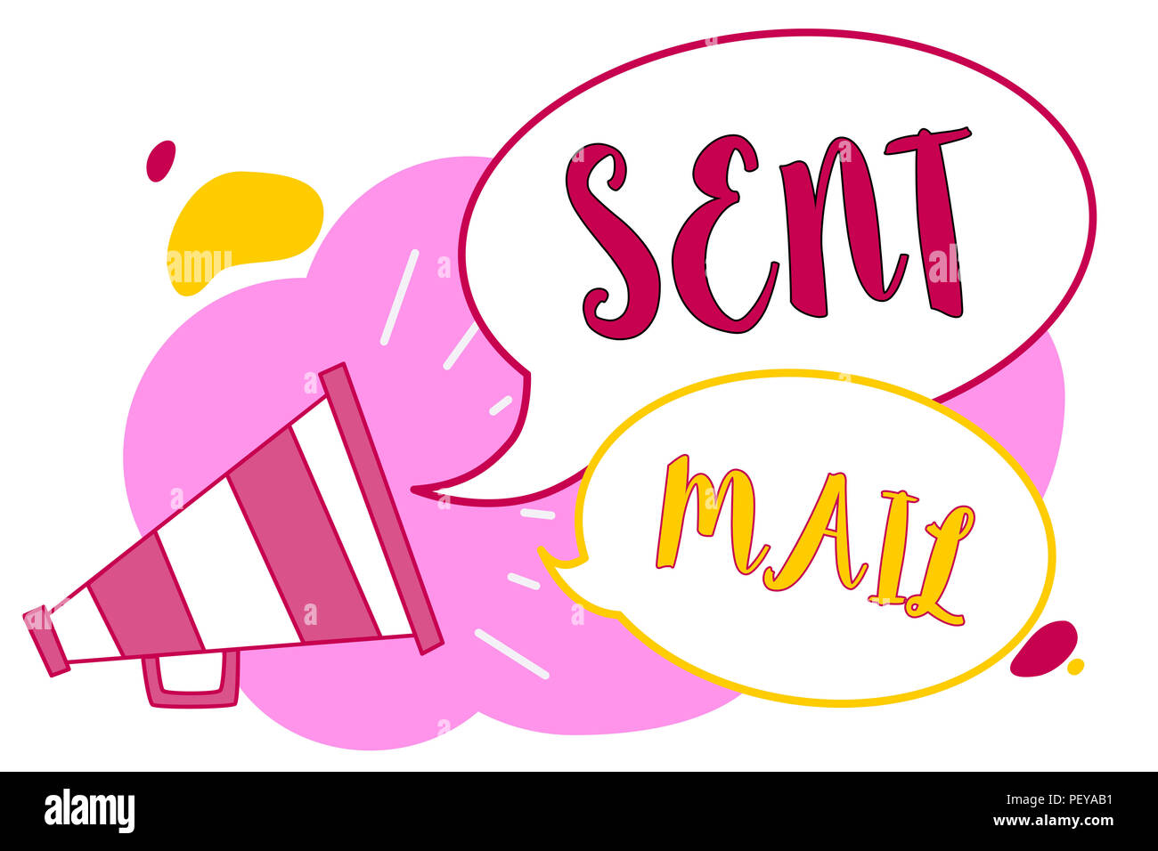 Word writing text Sent Mail. Business concept for Event where a letter ...