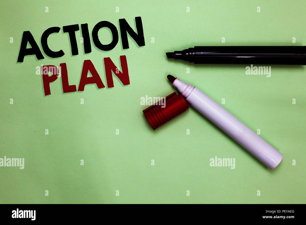 Text sign showing Action Plan. Conceptual photo list of things or ...