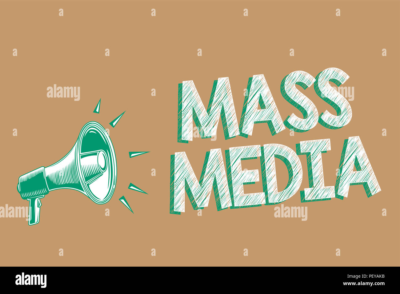 Conceptual hand writing showing Mass Media. Business photo showcasing ...