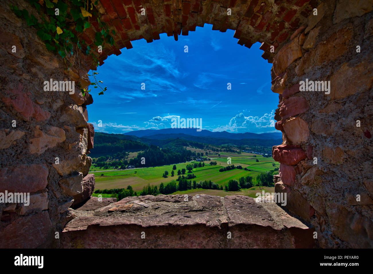 3D Castle Window Stock Photo - Alamy