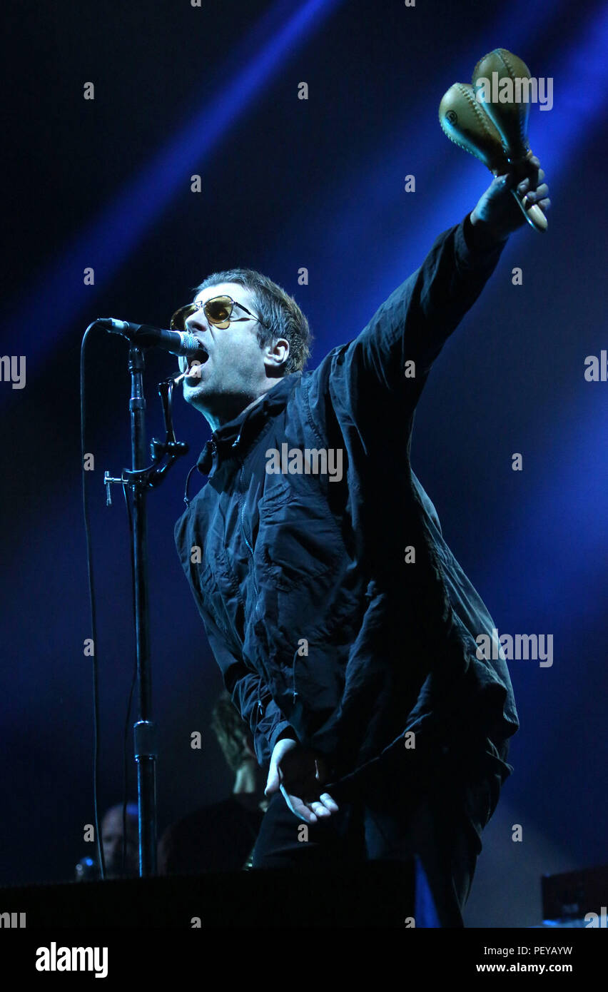 Liam gallagher headlines on day one brand hi-res stock photography and ...