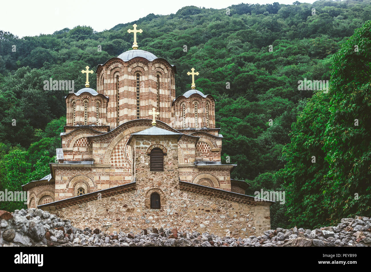 Monastery Ravanica; Ortodox church, endowment of prince Lazar of Serbia ...