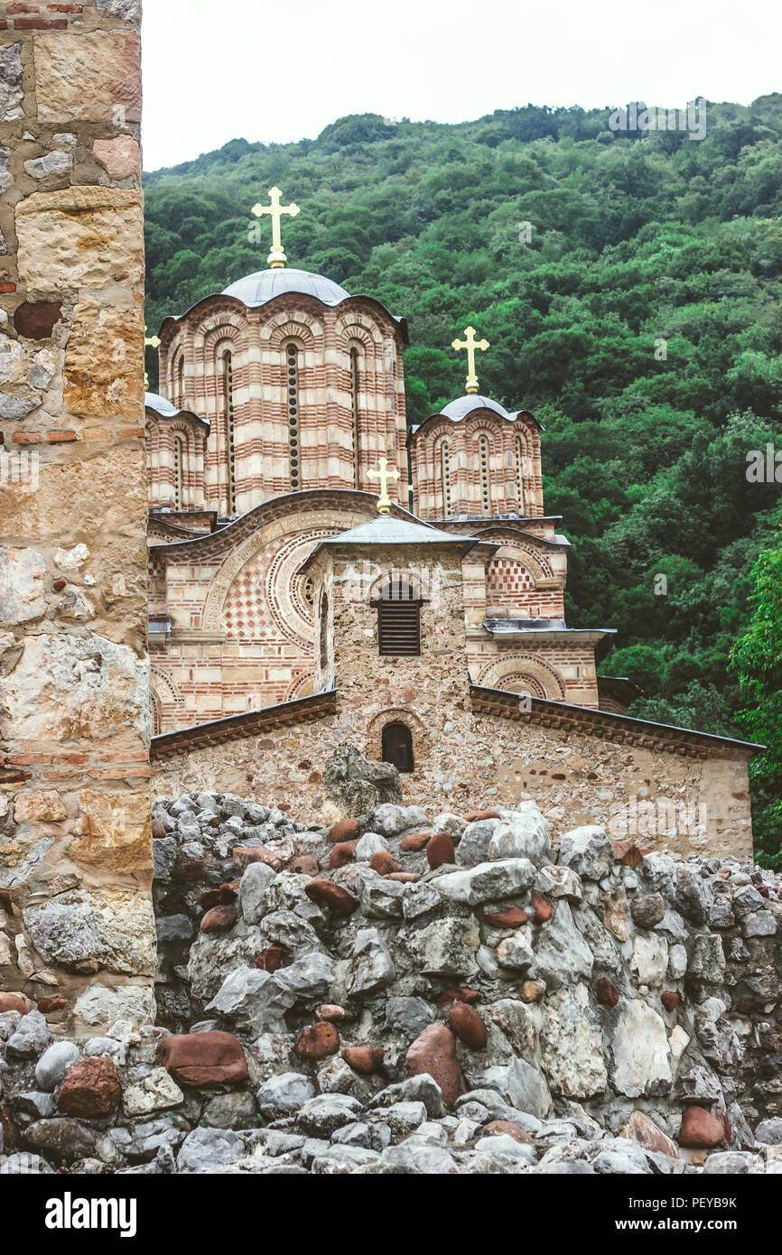 Monastery Ravanica; Ortodox church, endowment of prince Lazar of Serbia ...