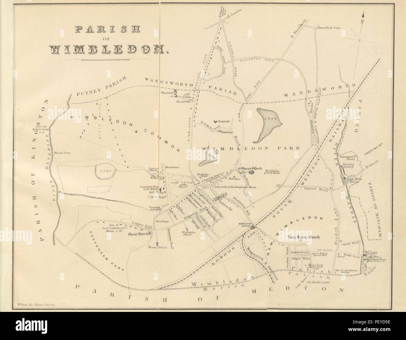 Map of wimbledon hi-res stock photography and images - Alamy