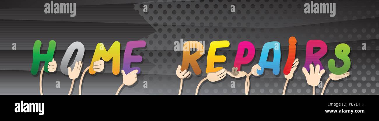 Diverse hands holding letters of the alphabet created the word Home ...