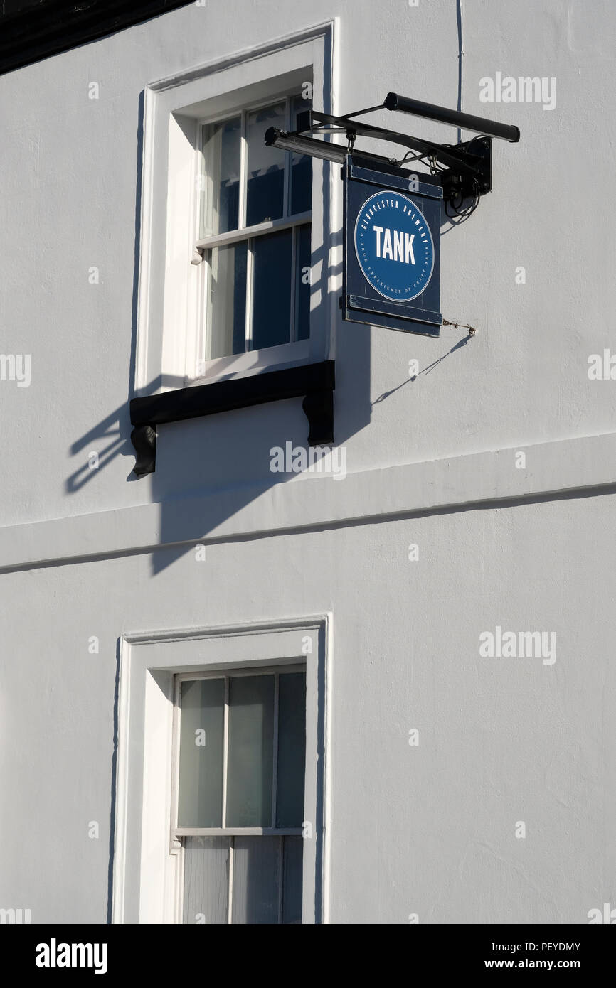 Signage at Tank, a pub in Gloucester docks Stock Photo - Alamy