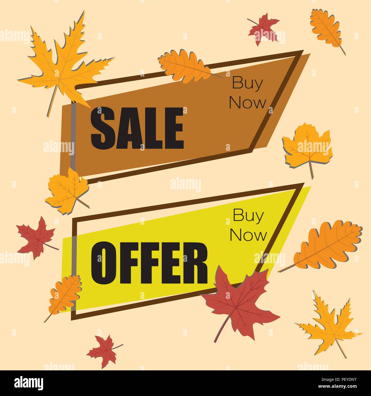 Autumn colors leaf symbol Stock Vector Images - Alamy