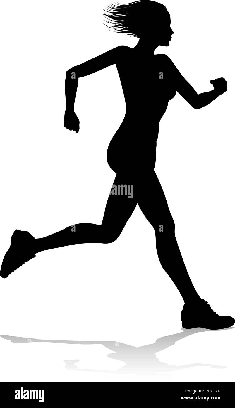 Runner Racing Track and Field Silhouette Stock Vector Image & Art - Alamy