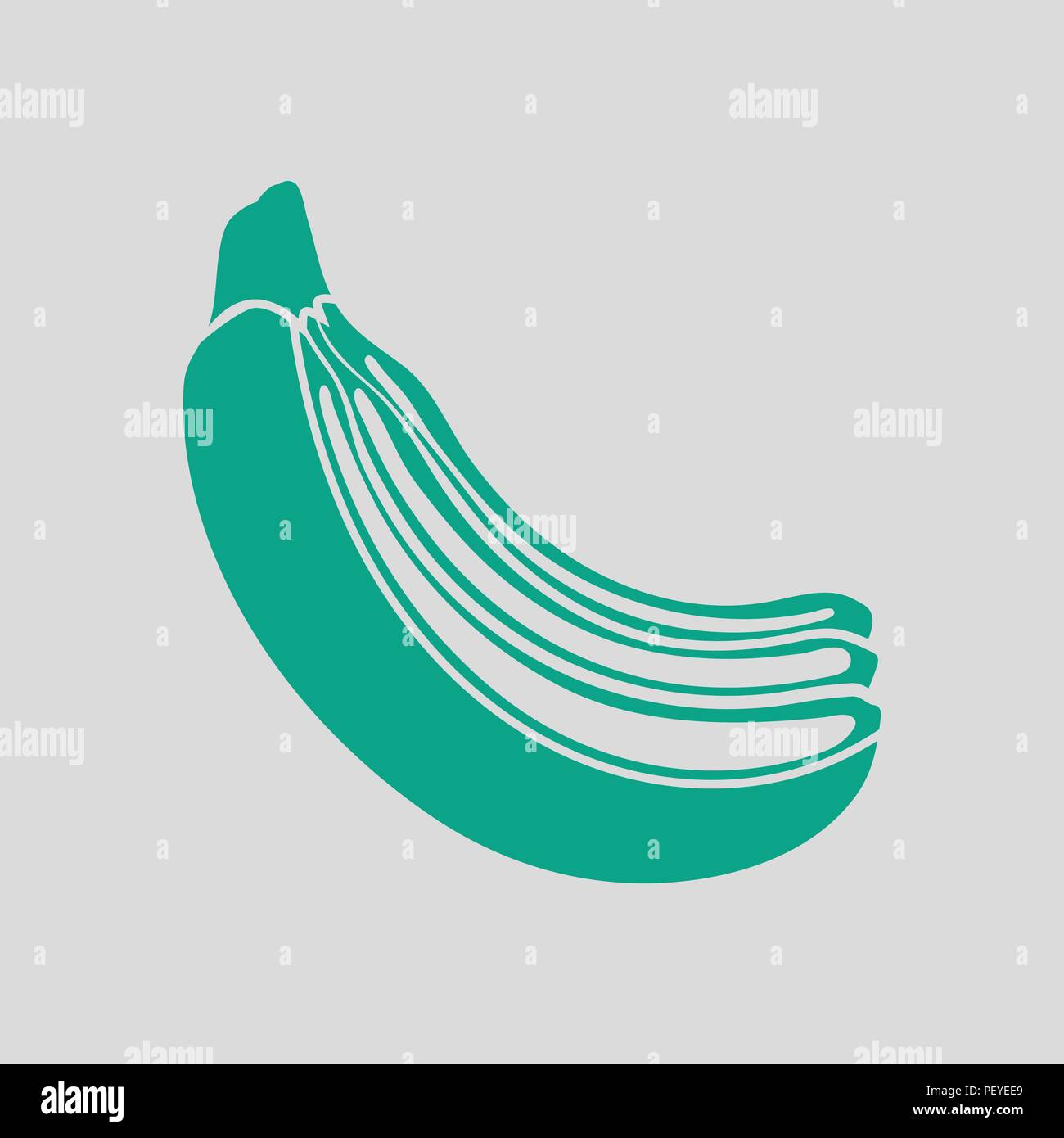 Icon of Banana. Gray background with green. Vector illustration Stock ...
