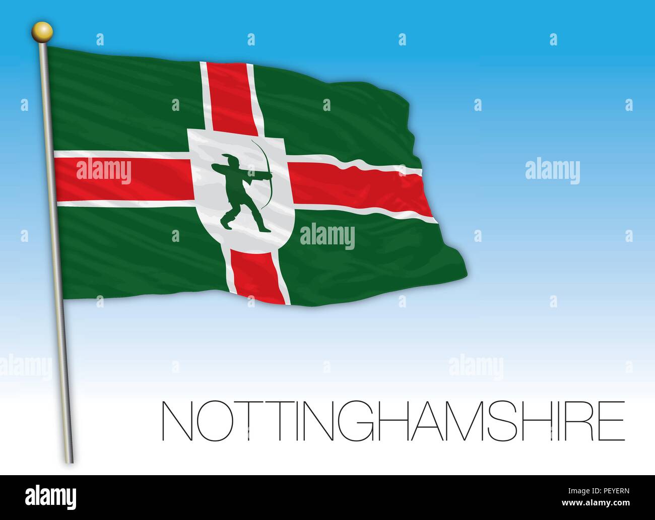 Nottinghamshire flag Stock Vector Images - Alamy