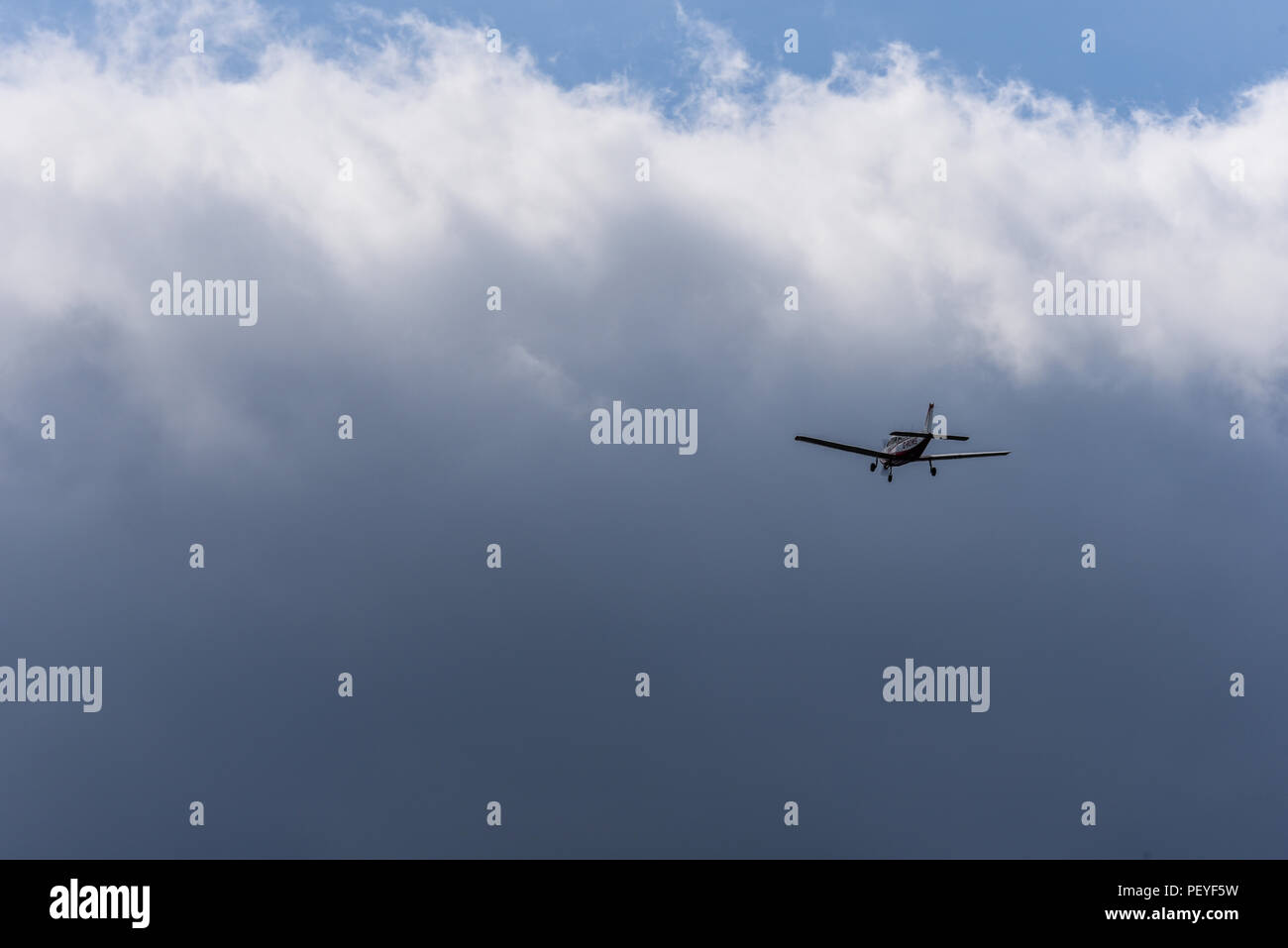 Flying into weather in single light aircraft. Small ga general aviation ...