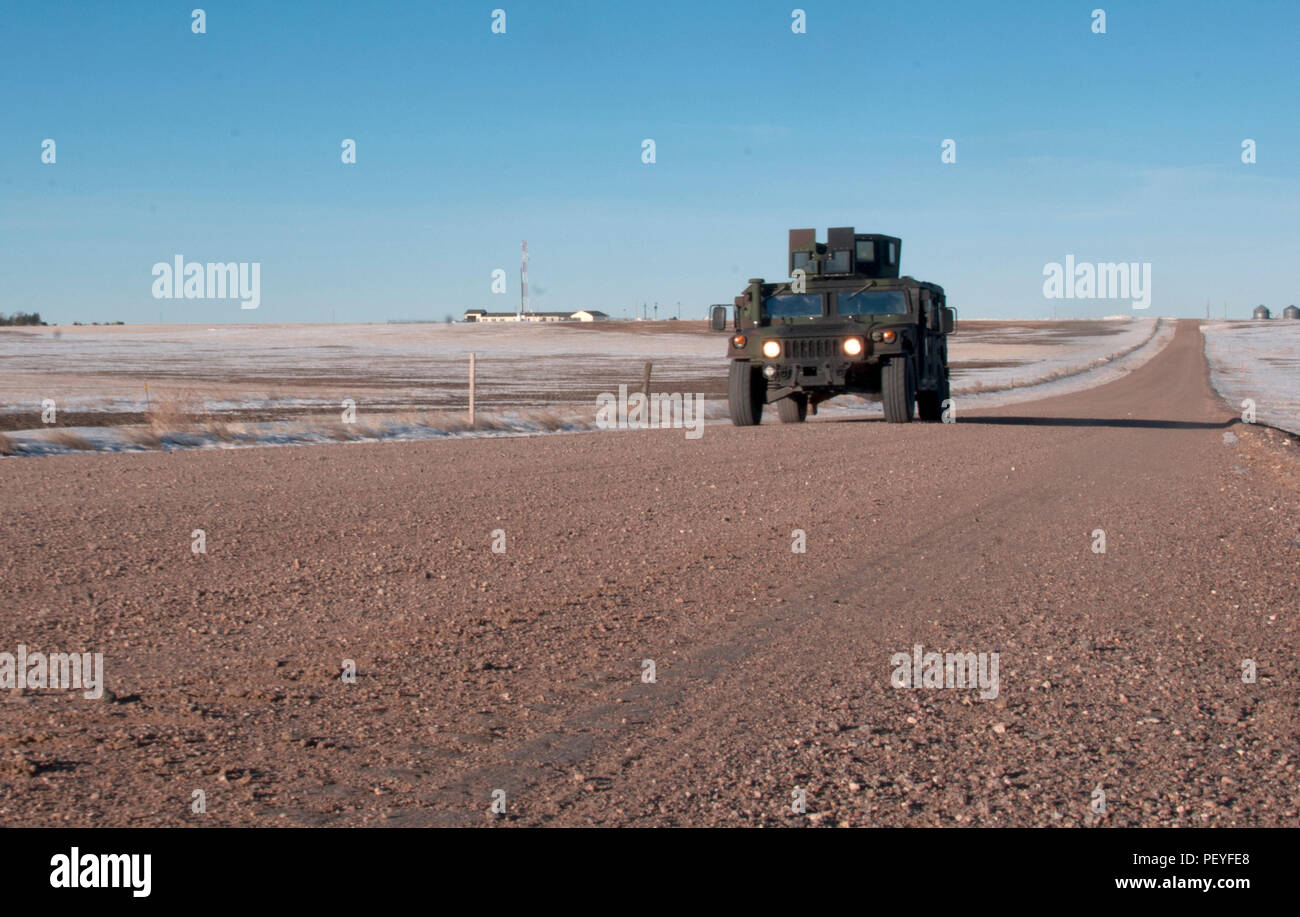 A 90th Missile Security Force Squadron Humvee patrols in the F.E ...