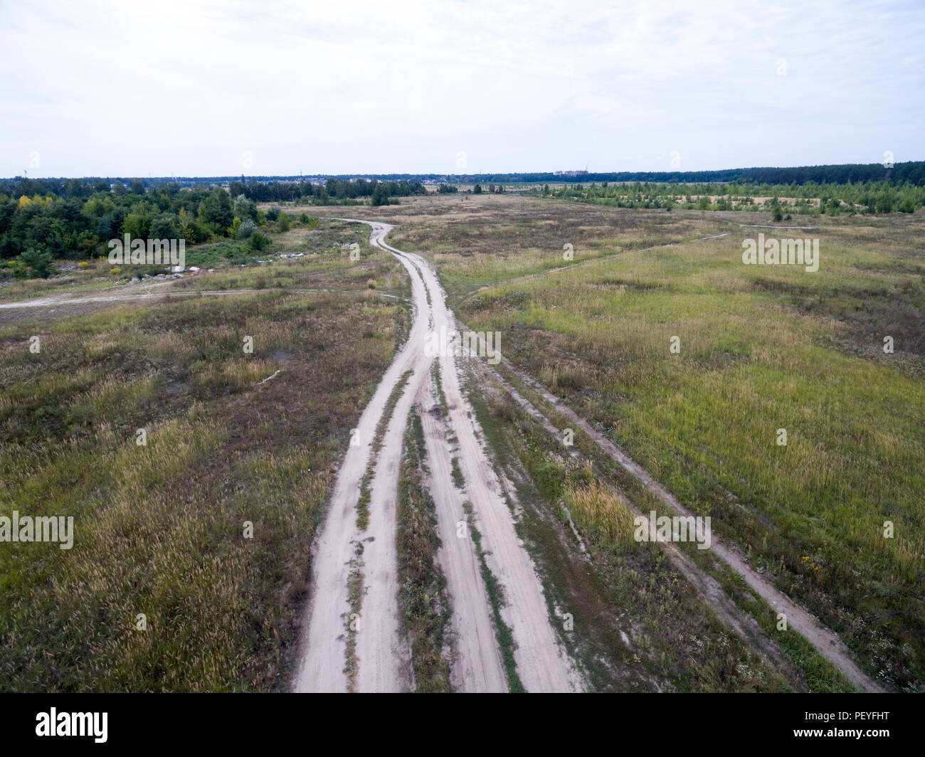 country road, view from above Stock Photo - Alamy