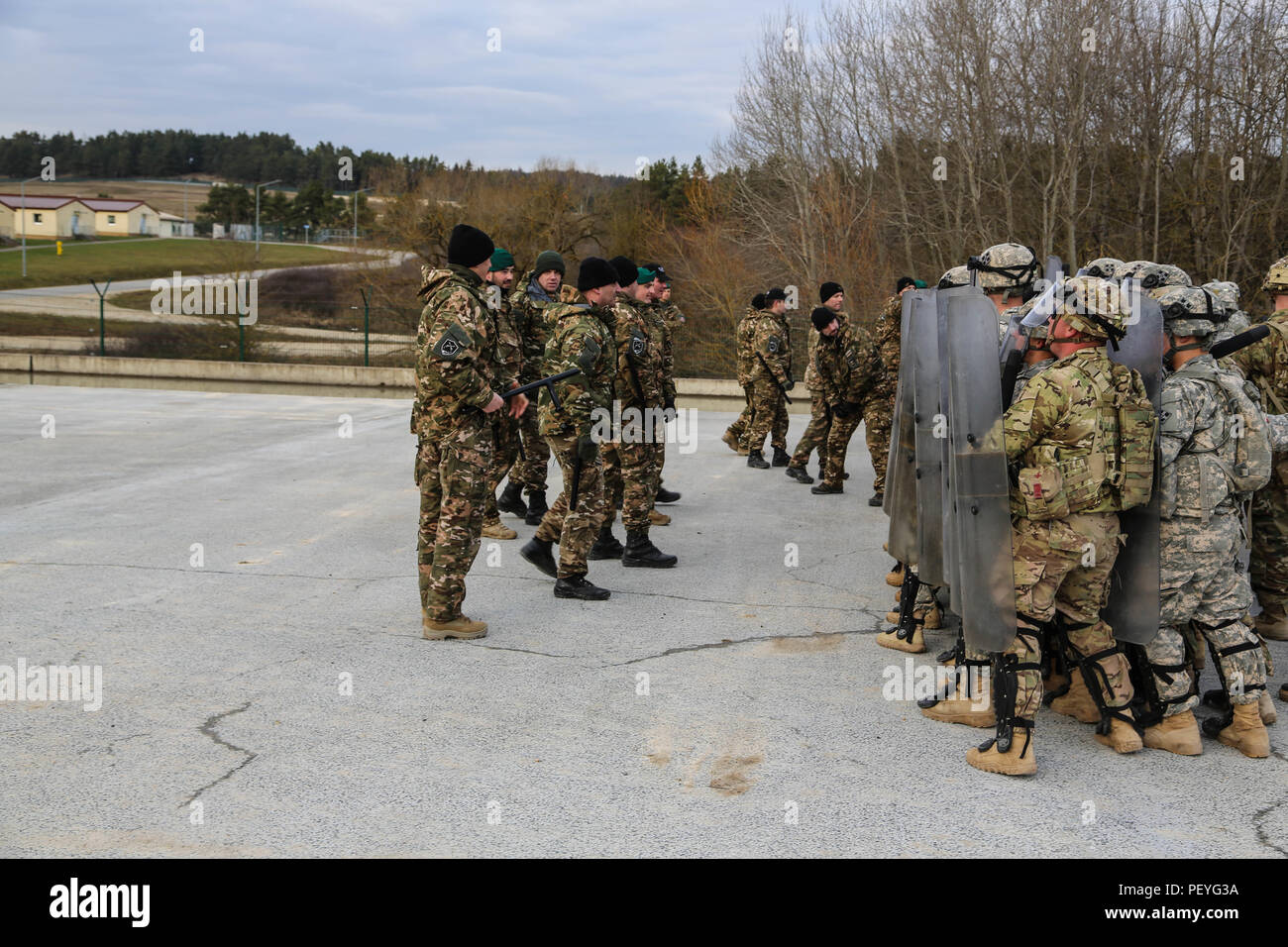 U.S. Soldiers of Alpha Company, 1st Battalion, 41st Infantry Regiment ...