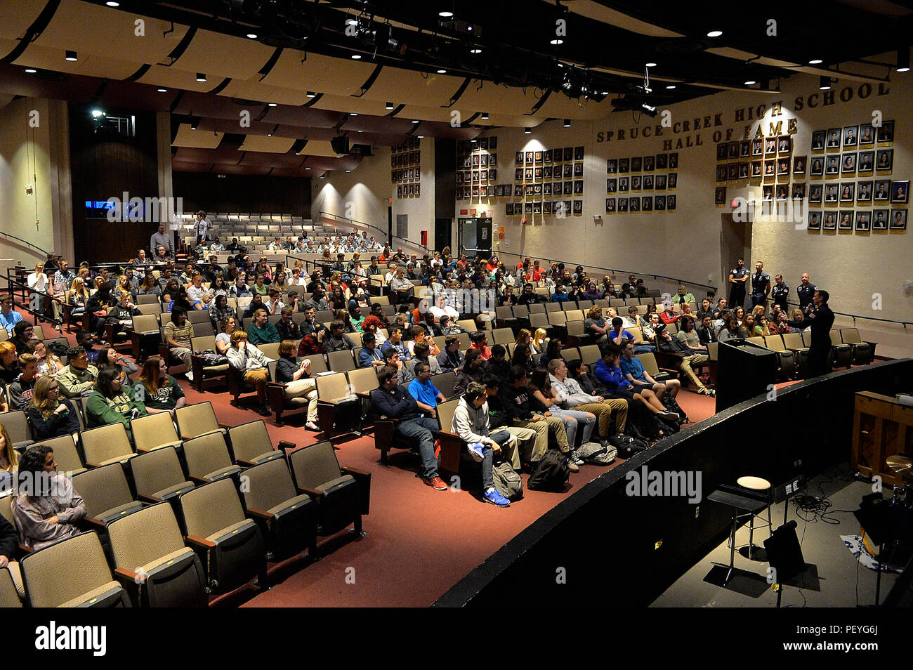 Thunderbird 8 Maj. Scott Petz, Advance Pilot/Narrator, speaks to ...