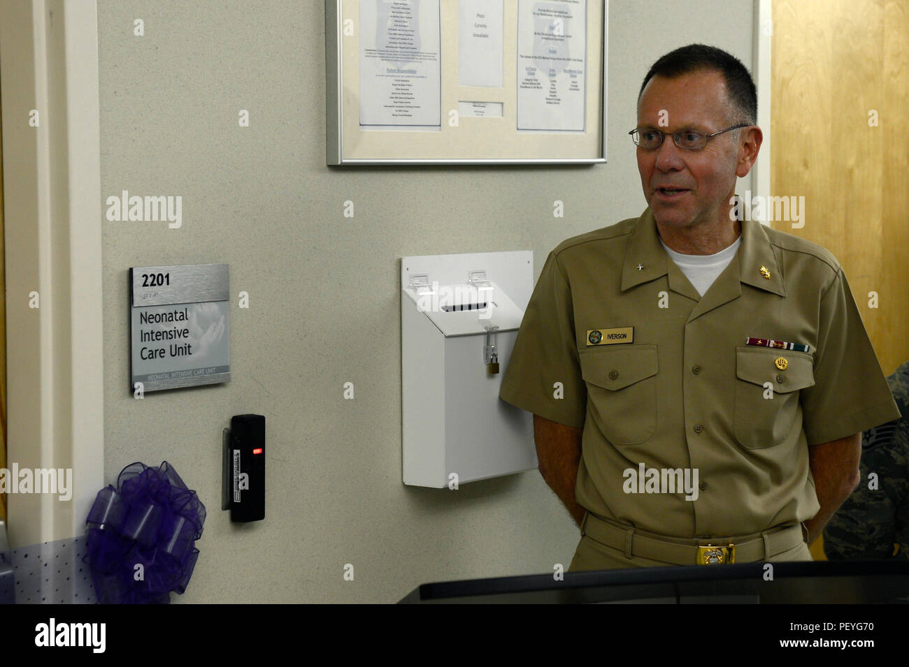 U.S. Navy Rear Adm. Kenneth Iverson, commander of Navy Medicine East ...