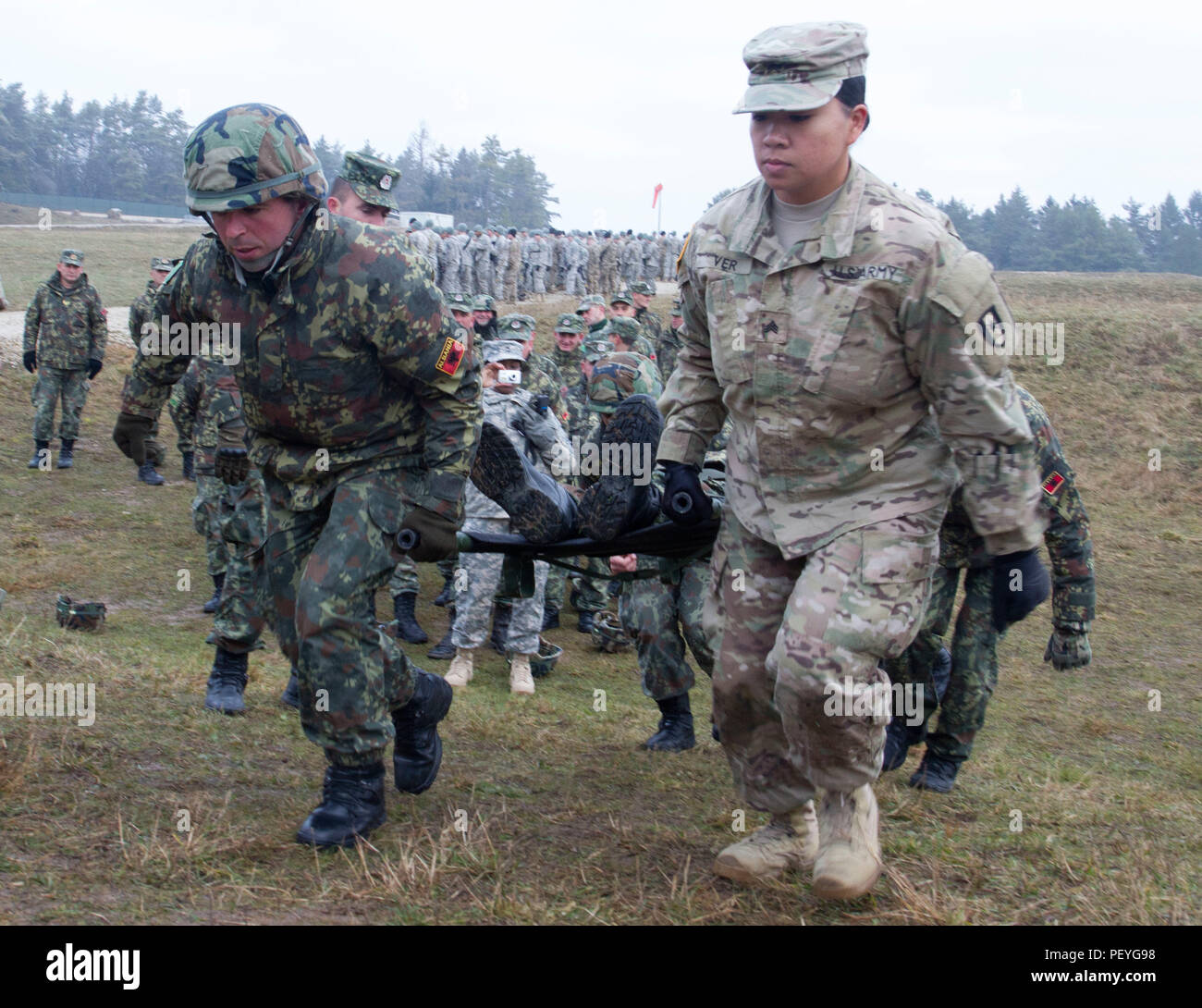 U.S. Army Sgt. Rona Ver, a combat medic assigned to the 28th Combat ...