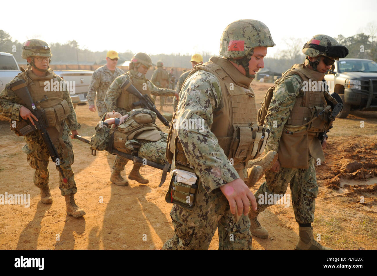 CAMP SHELBY, Miss. (Feb. 18, 2016) Seabees assigned to Naval Mobile ...