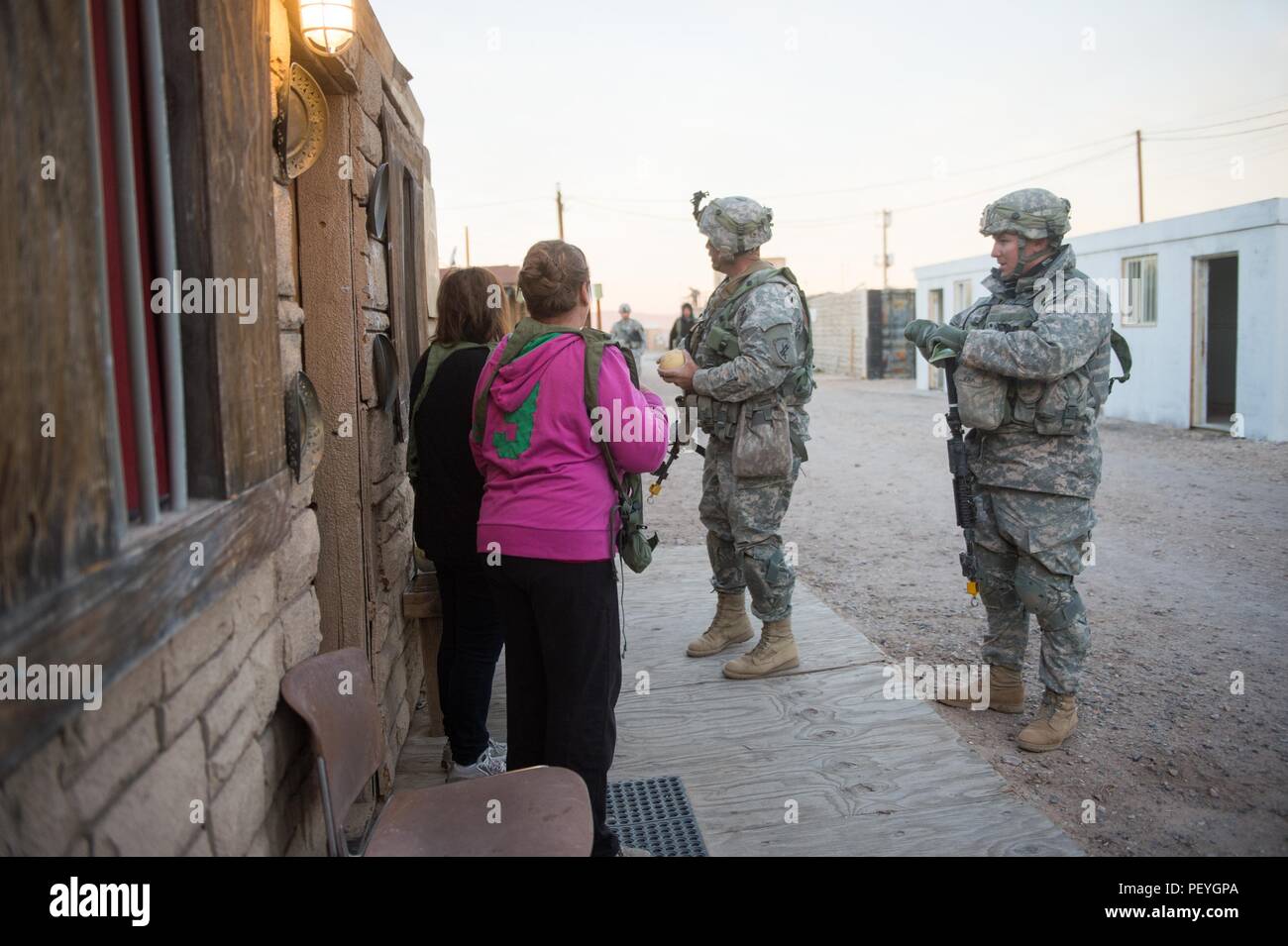 A U.S. Army Staff Sgt. Joe Przybysz (left) and Sgt. 1st Class Sean ...