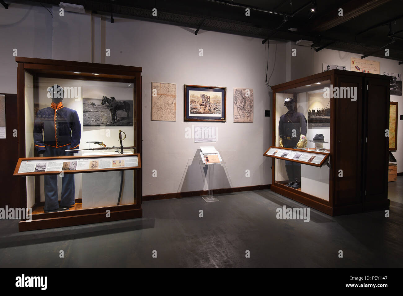 These displays in the 2nd Cavalry Regiment’s Reed Museum inform about ...