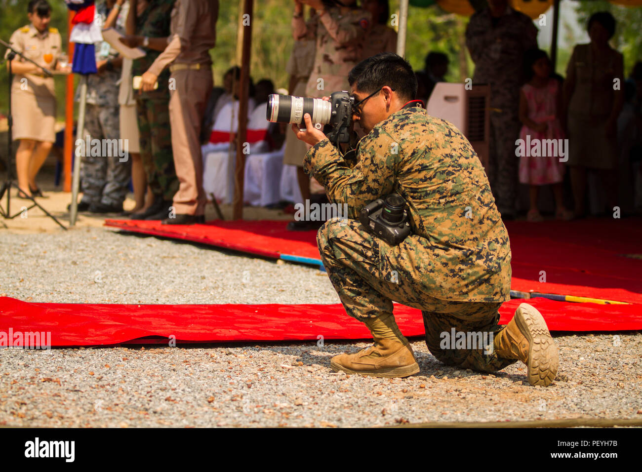 U.S. Marine Corps Lance Cpl. Miguel Rosales, combat photographer, U.S ...