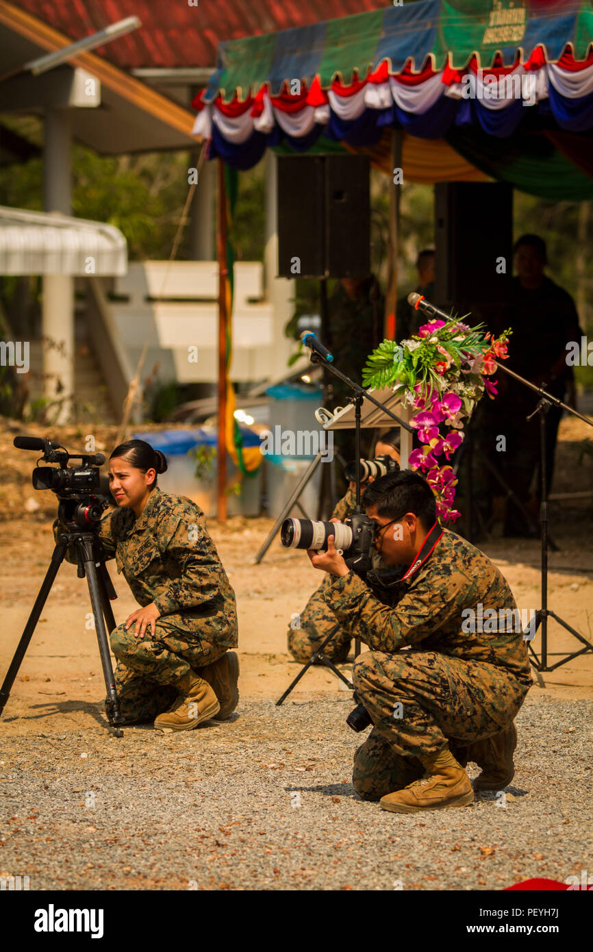 U.S. Marine Corps Lance Cpl. Jessica Lucio (left), combat videographer ...