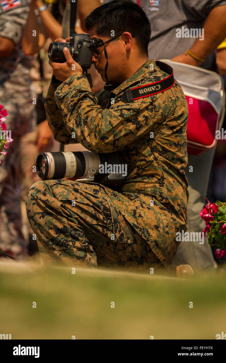 U.S. Marine Corps Lance Cpl. Miguel Rosales, combat photographer, U.S ...