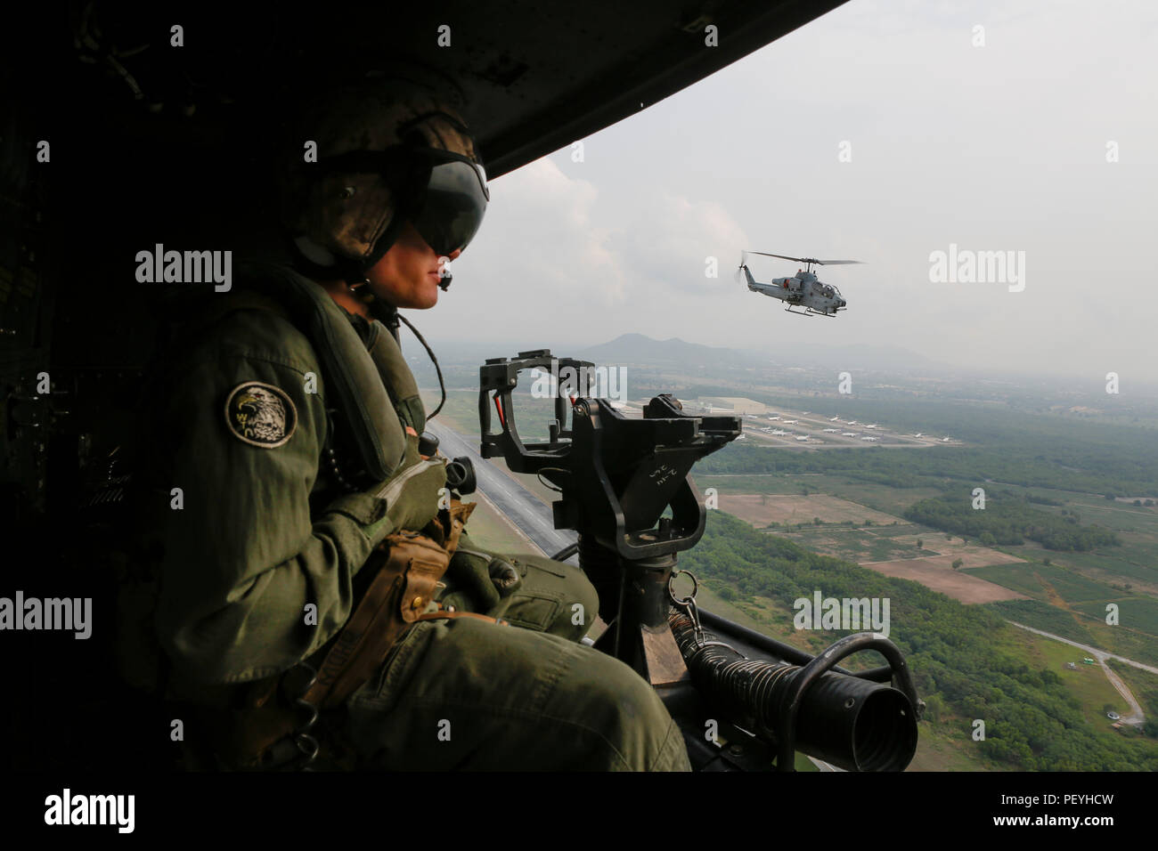 U.S. Marine Corps Sgt. Kyle Mohr a crew chief with Marine Light Attack ...