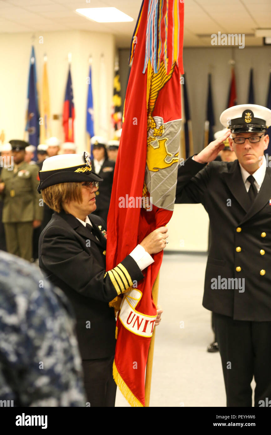 Navy Capt. Jennifer Smith, commanding officer of Field Medical Training ...