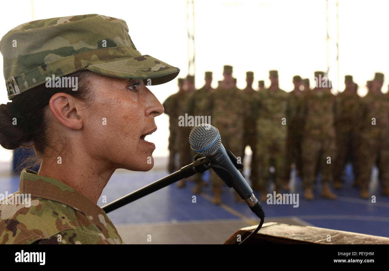 U.S. Army Lt. Col. Betty Cummisky, 403rd Civil Affairs Battalion ...