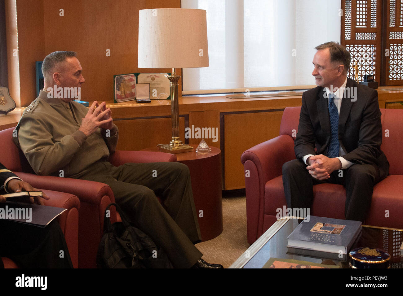 U.S. Ambassador to Egypt Robert S. Beecroft and U.S. Chairman of the ...