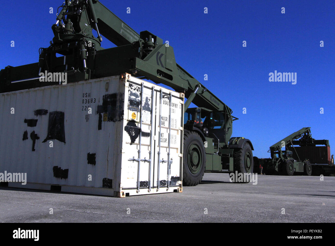 Kalmar 240 container handler at the naval construction battalion center ...