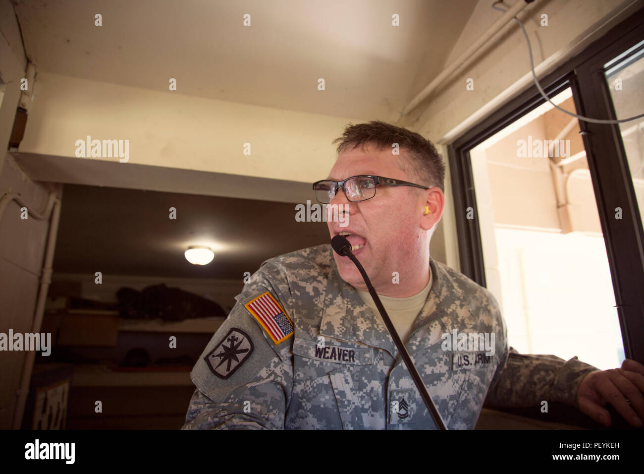 Army Reserve Sgt. 1st Class Mark Weaver, supply sergeant with ...