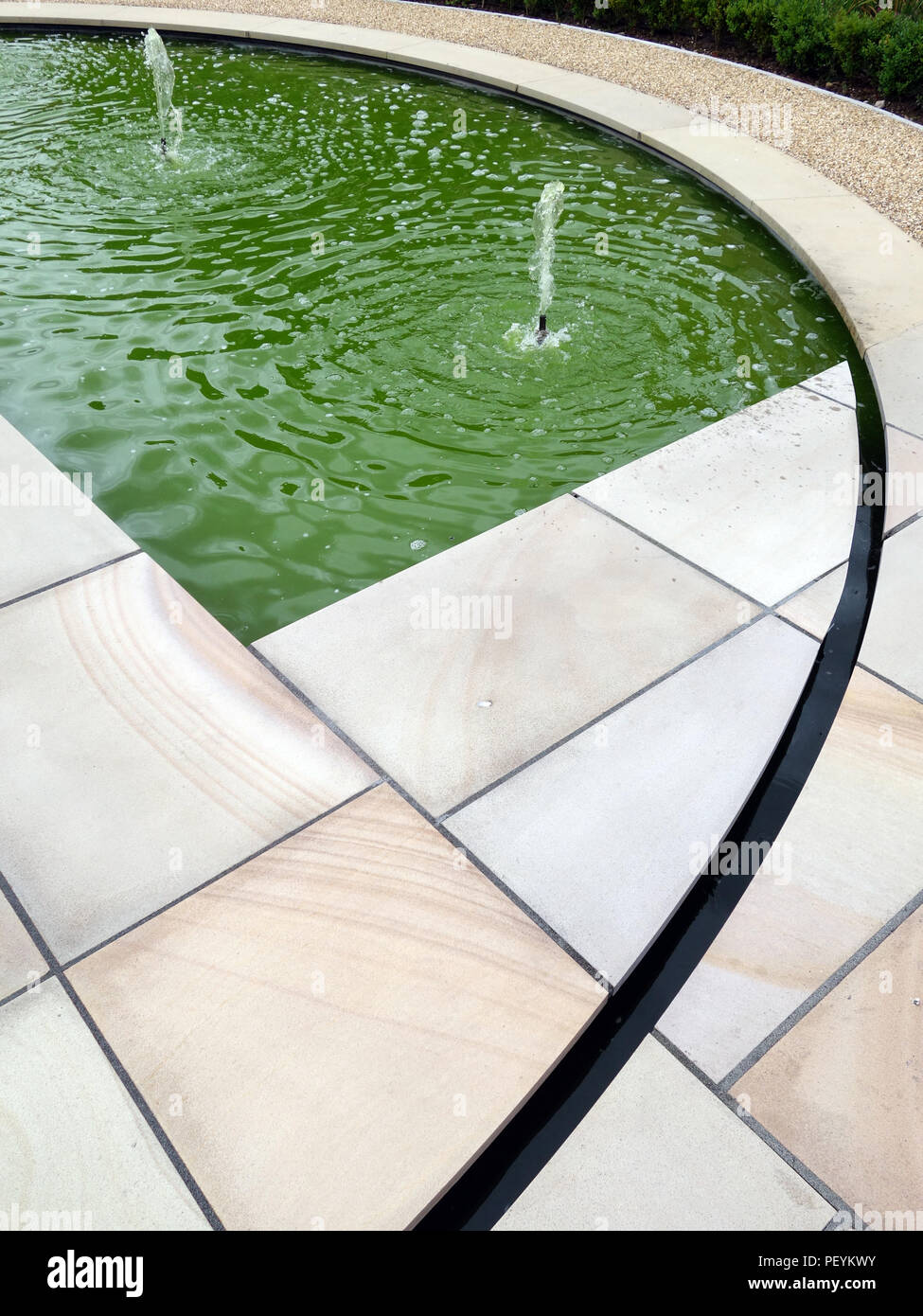 Sharp clean cut stone slabs and various formal pathways & decorative ...