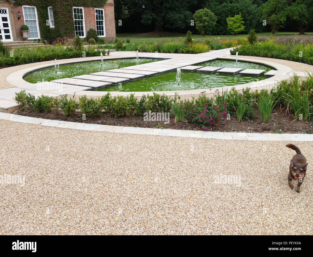 Sharp clean cut stone slabs and various formal pathways & decorative ...