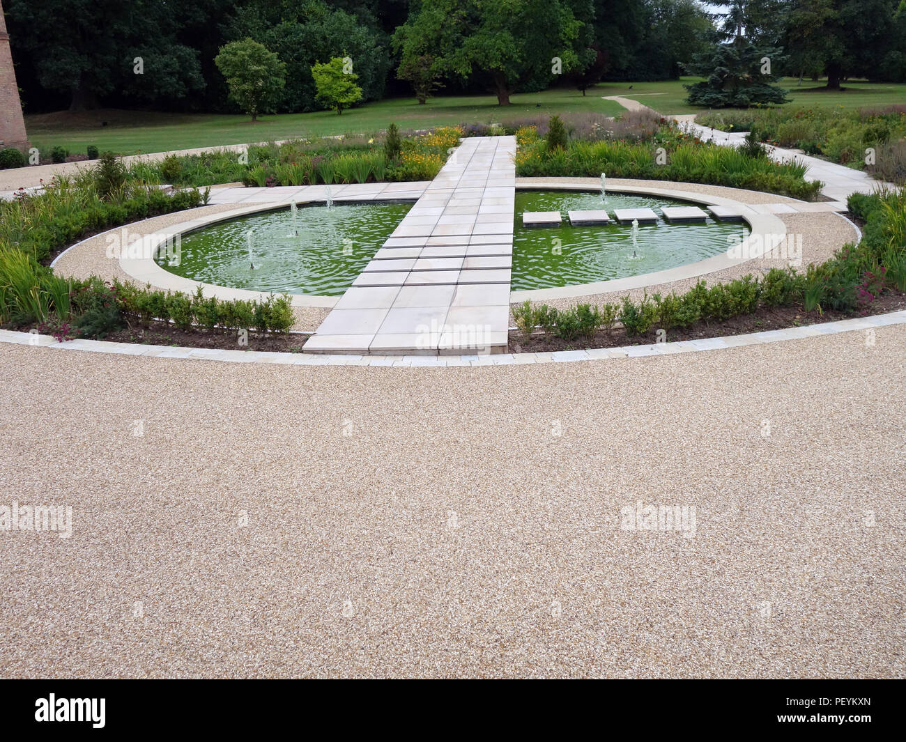 Sharp clean cut stone slabs and various formal pathways & decorative ...