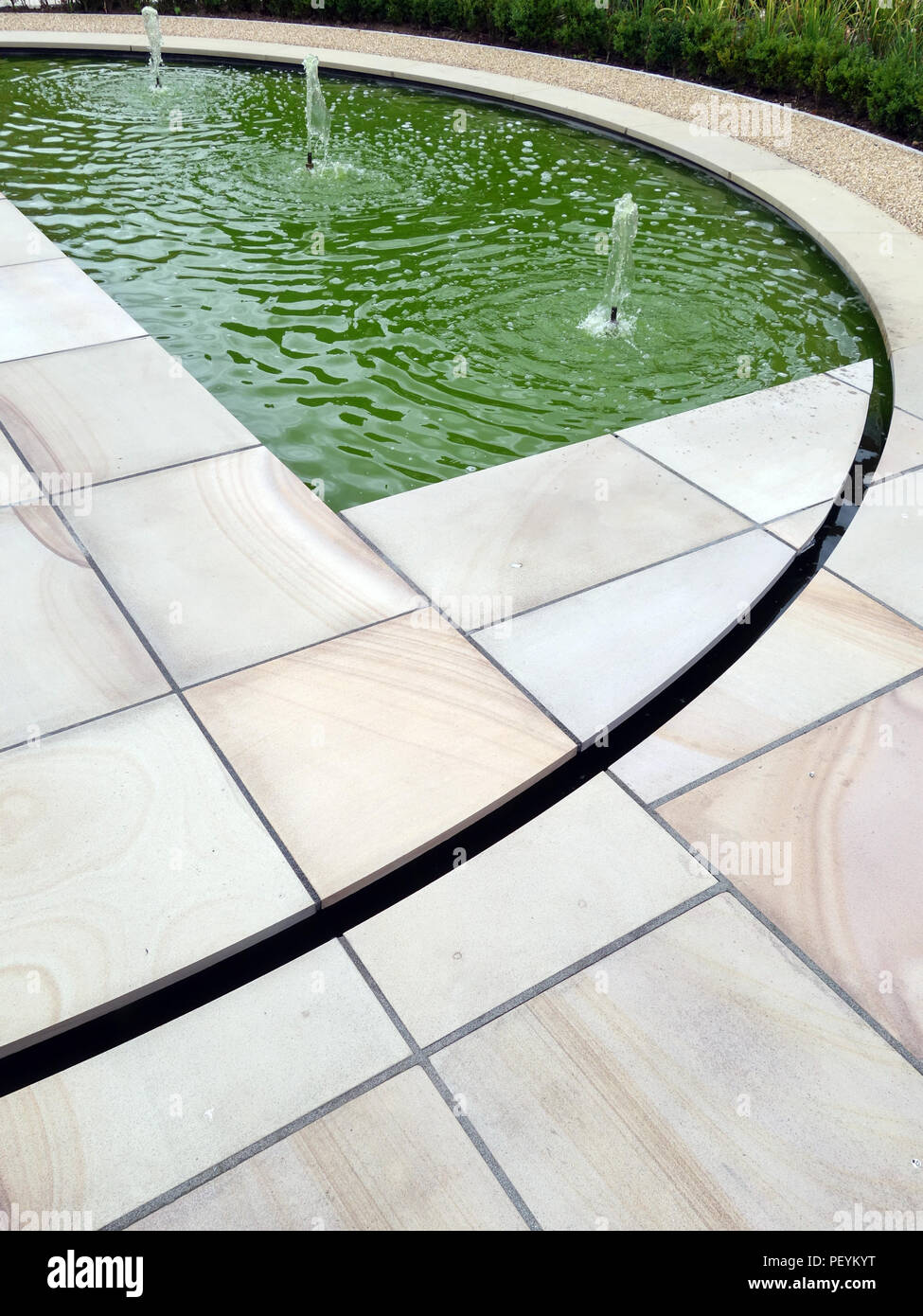 Sharp clean cut stone slabs and various formal pathways & decorative ...