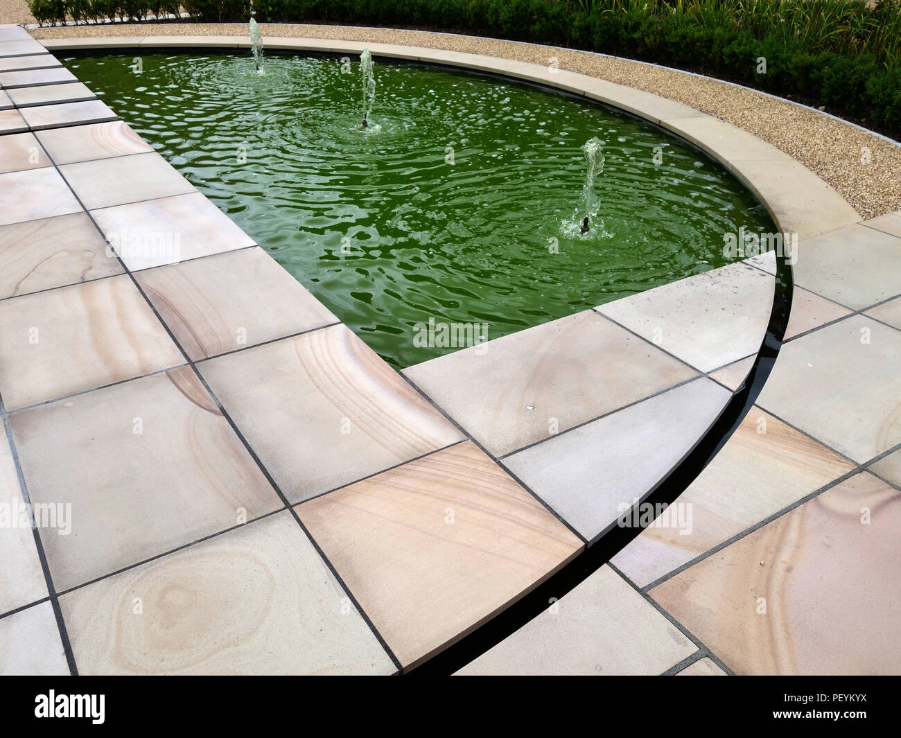 Sharp clean cut stone slabs and various formal pathways & decorative ...