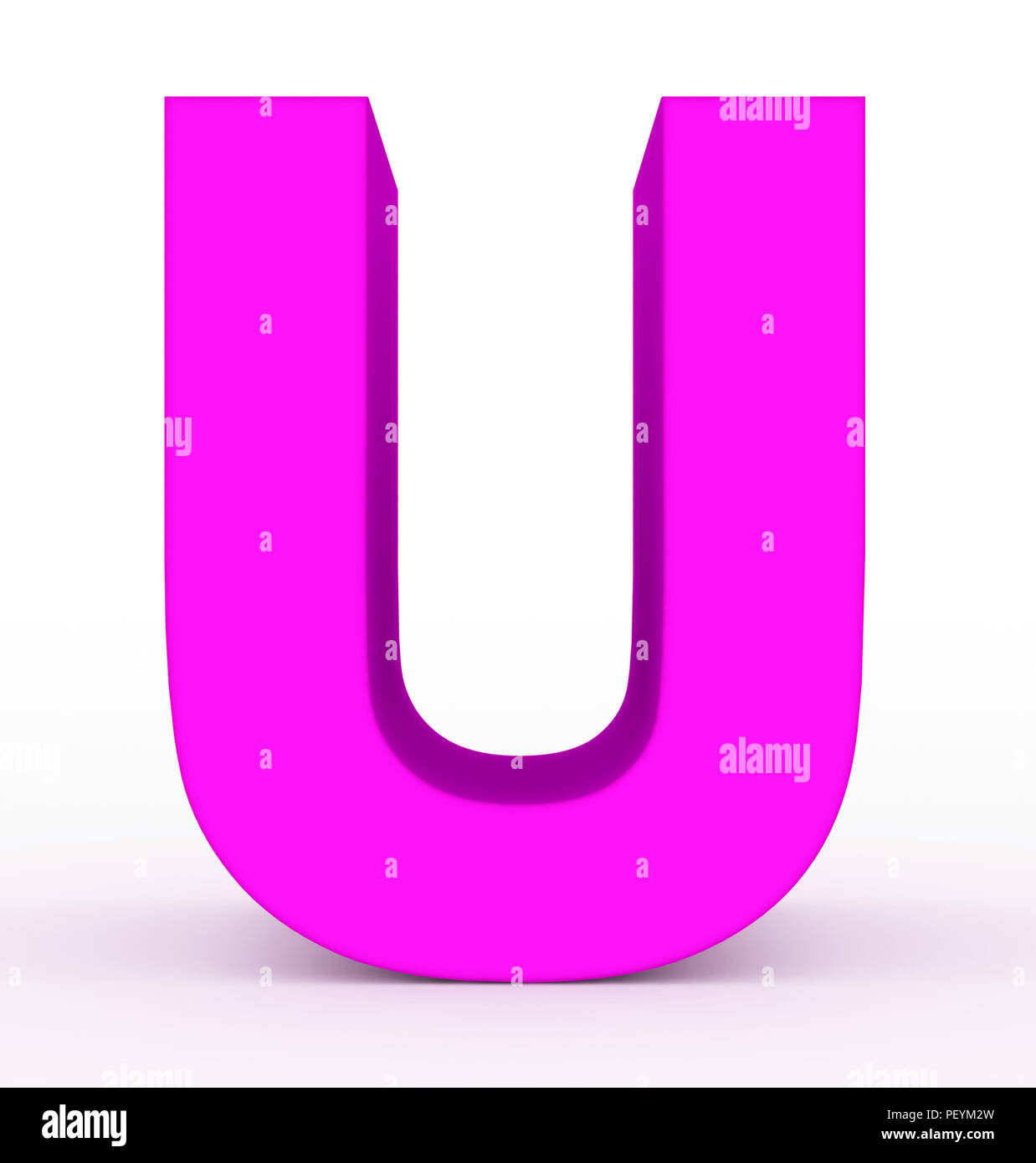 Purple Letter U